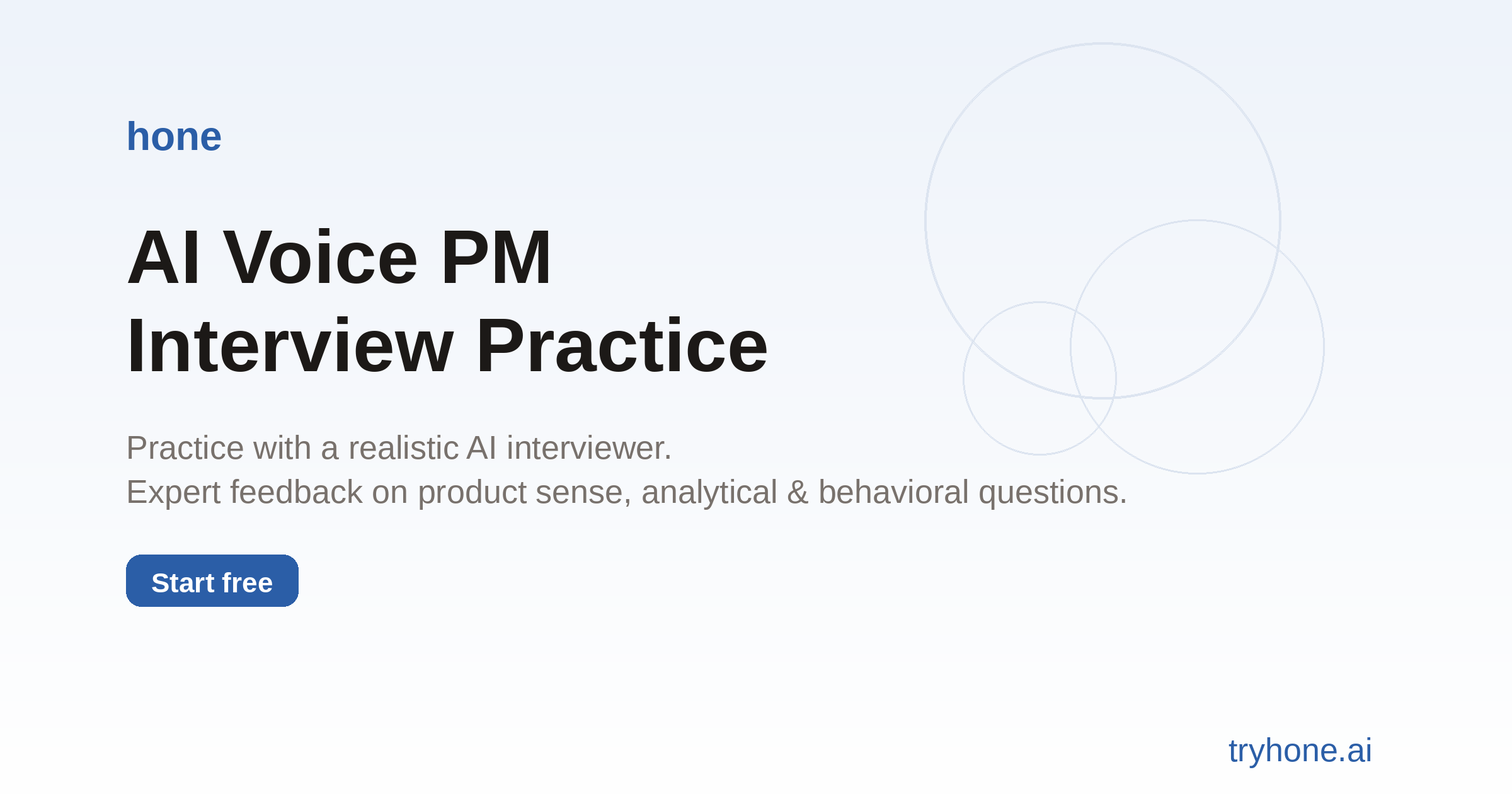 Hone — AI Interview Practice & Coaching